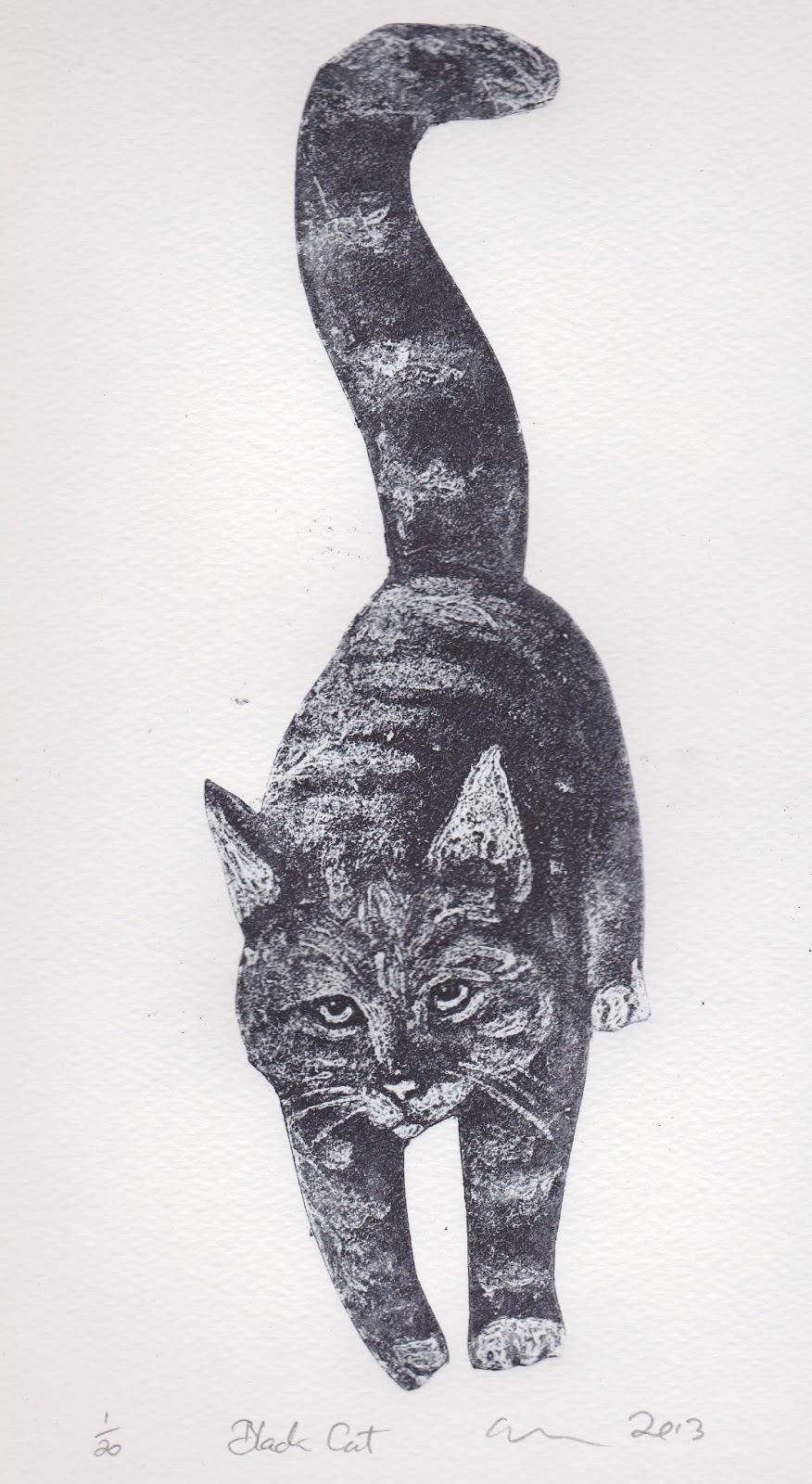 Clare Sherwen Printmaker/Painter: How to print a Kitty Cat!