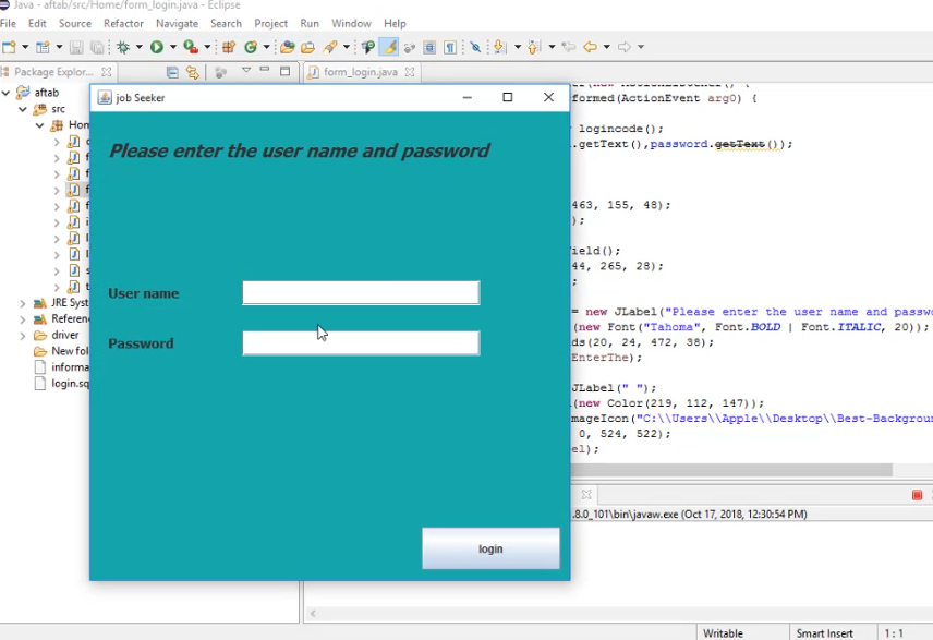 Job Seeker Java Project Free Download With Database
