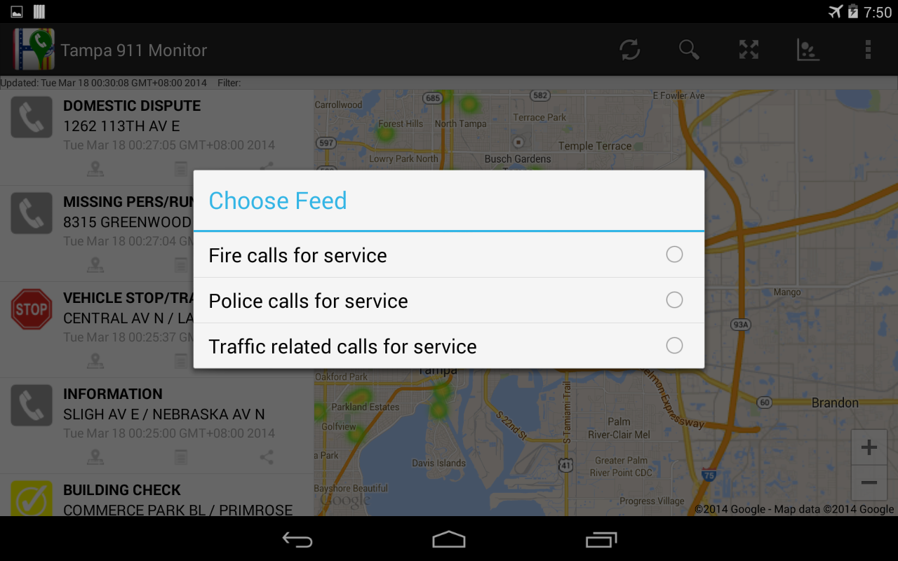 dominoc925: Android App for monitoring 911 incident calls in Tampa Bay ...
