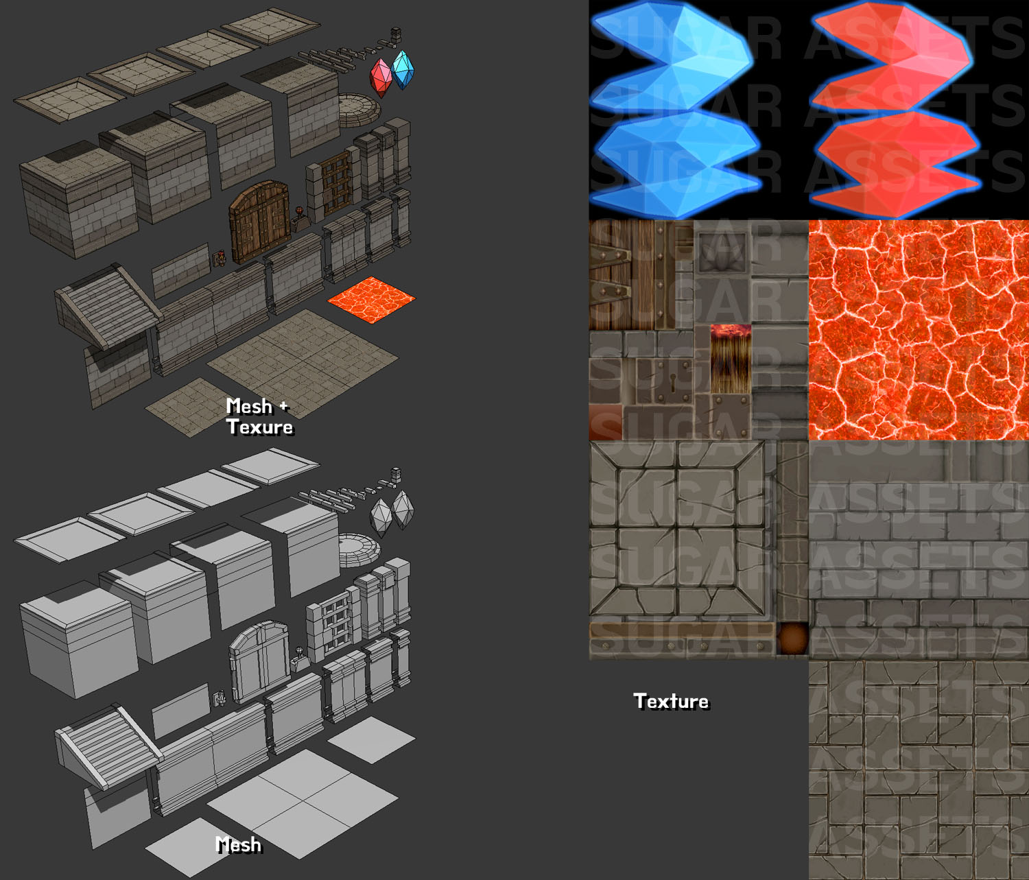Sugar Assets: "Dark Dungeons" Asset