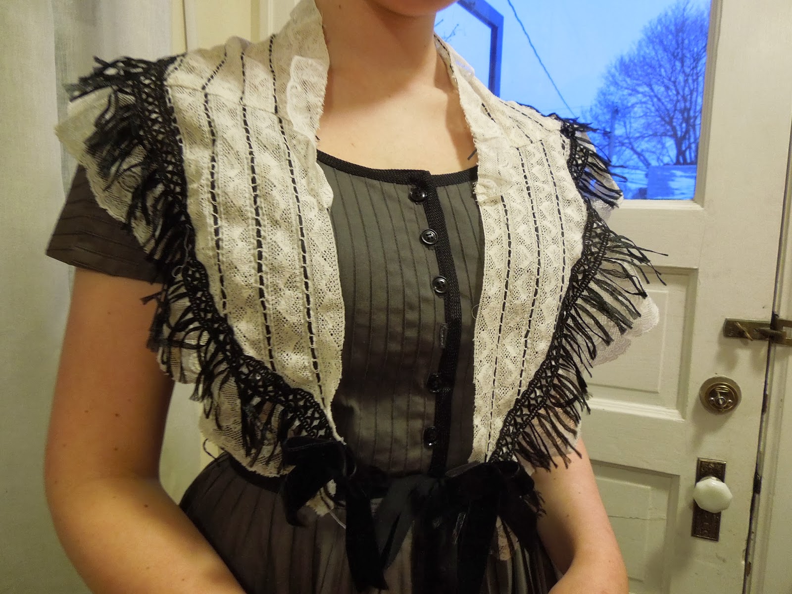 Ruffles not Rifles: Frilly lace fichu