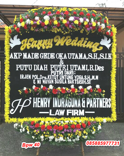 BUNGA PAPAN WEDDING - BELLVA FLORIST 085885977731