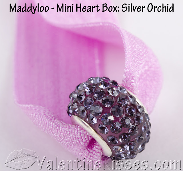 Valentine Kisses: Maddyloo Mini Heart Box in Silver Orchid - hair ties ...