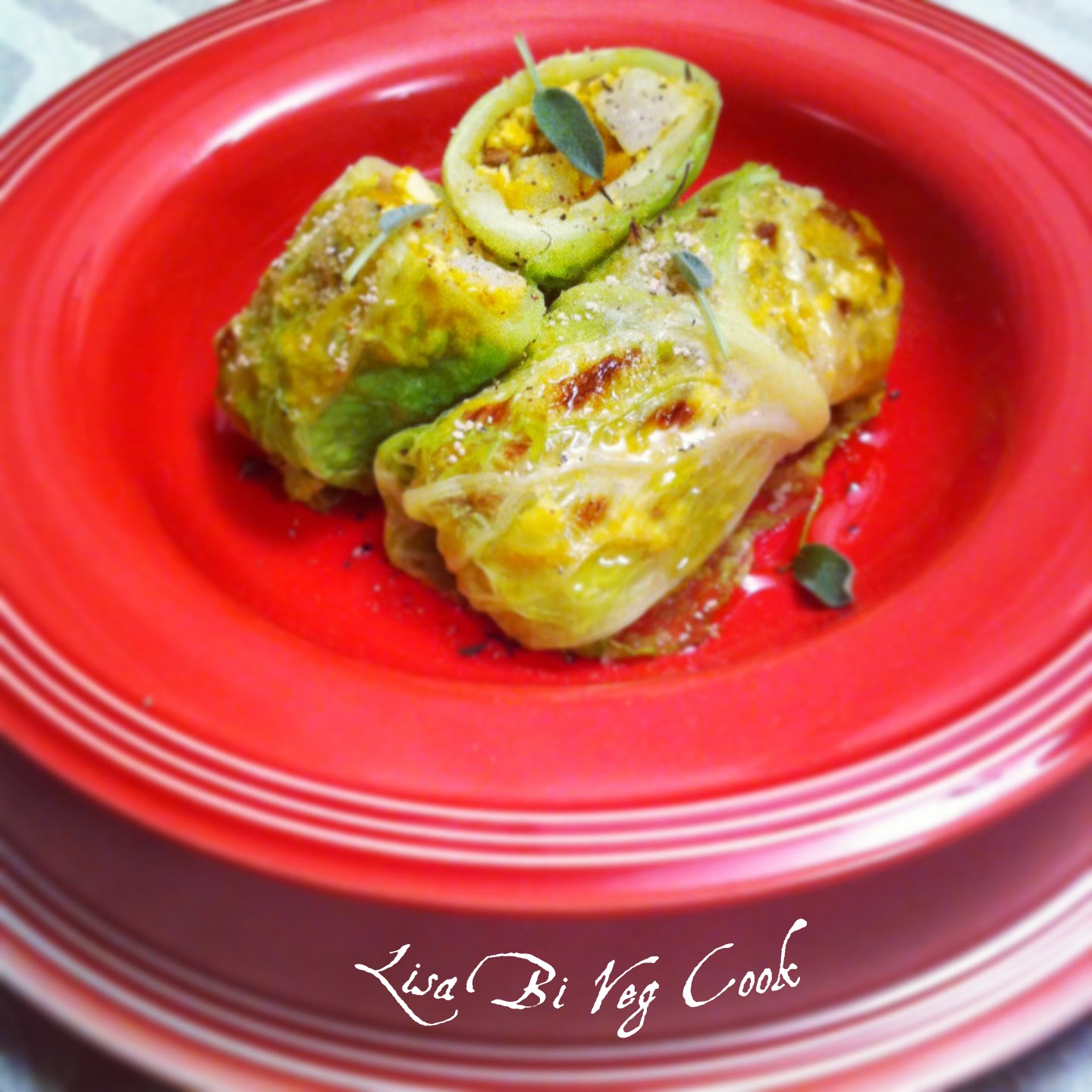 Lisa Bi Veg Cook: INVOLTINI DI VERZA RIPIENI DI TOFU, ZUCCA E ...