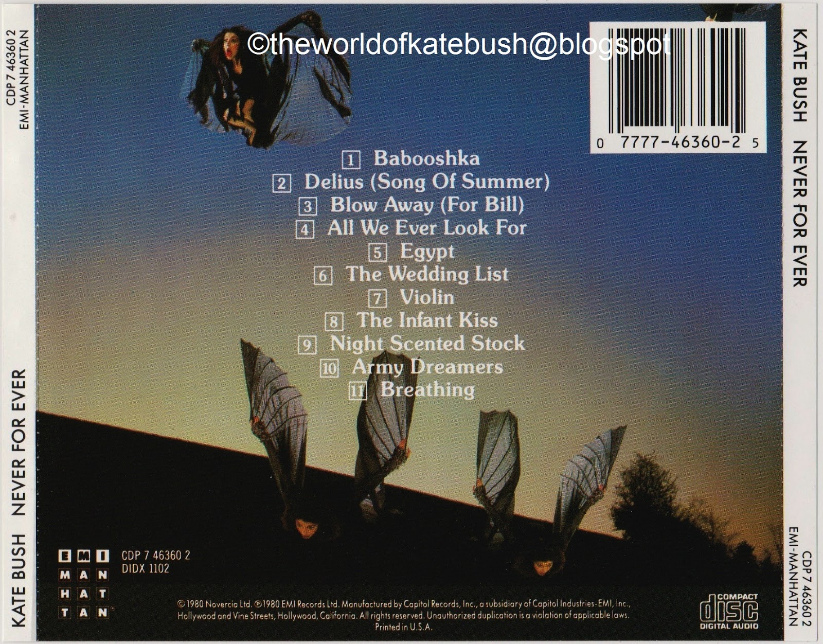 THE WORLD OF KATE BUSH: Never Forever - Box Set