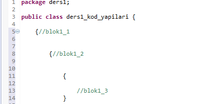 JAVA NOTLARIM: JAVA #1 (Kod Blokları)