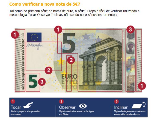 Os Meninos da C: NOVA NOTA DE 5 euros