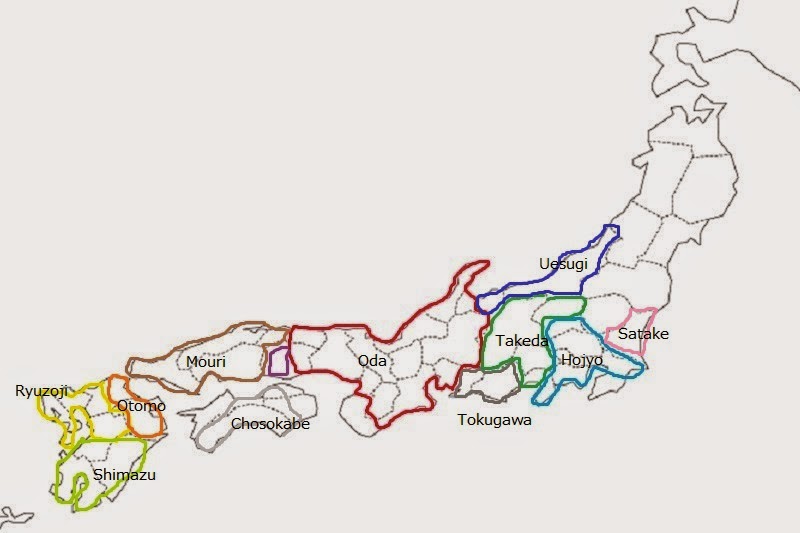 Old province name and power map of Sengoku era | Ken's Storage ...