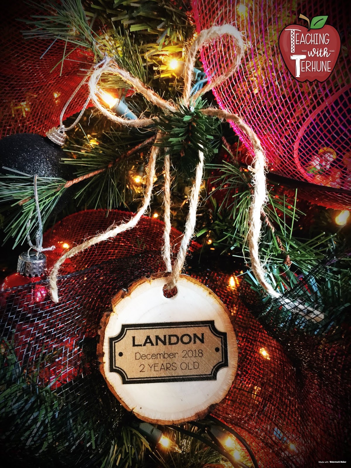 Teaching With Terhune: SILHOUETTE CHRISTMAS ORNAMENT PARENT GIFT