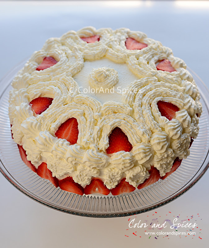 Color and Spices: Strawberry cake... birthday special