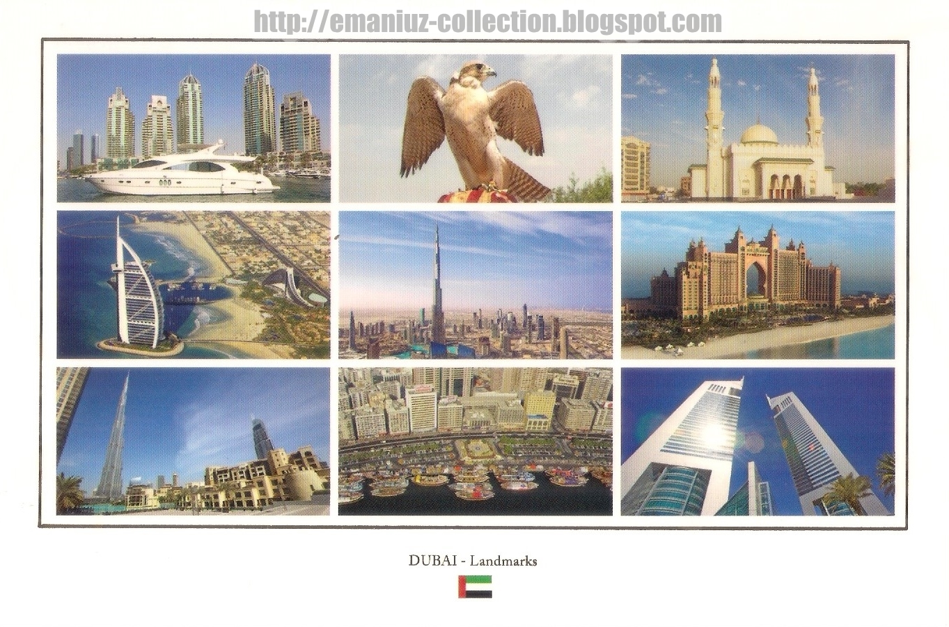Postcard of the United Arab Emirates | Landmarks | Emaniuz Collection