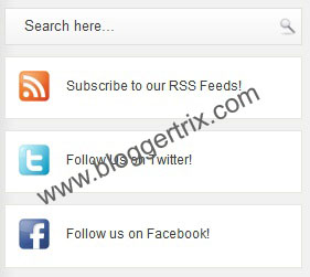 Add Social Media Share Widget With Search Box For Blogger | Blogger ...