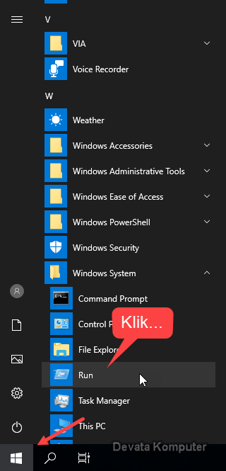 Cara Menjalankan Run Command di Windows 10