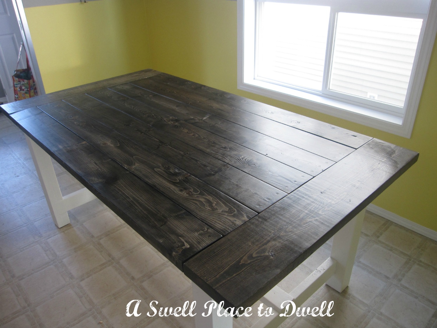 Stained Modern Farmhouse Table