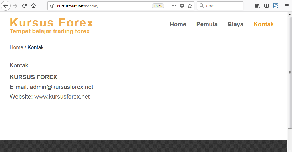 Cara membuat halaman kontak website ~ Cara Gea