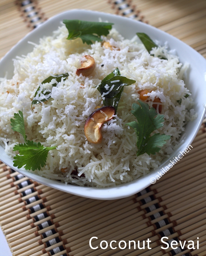 Learning-to-cook: How to make Coconut Sevai | Thengai Sevai | Coconut ...