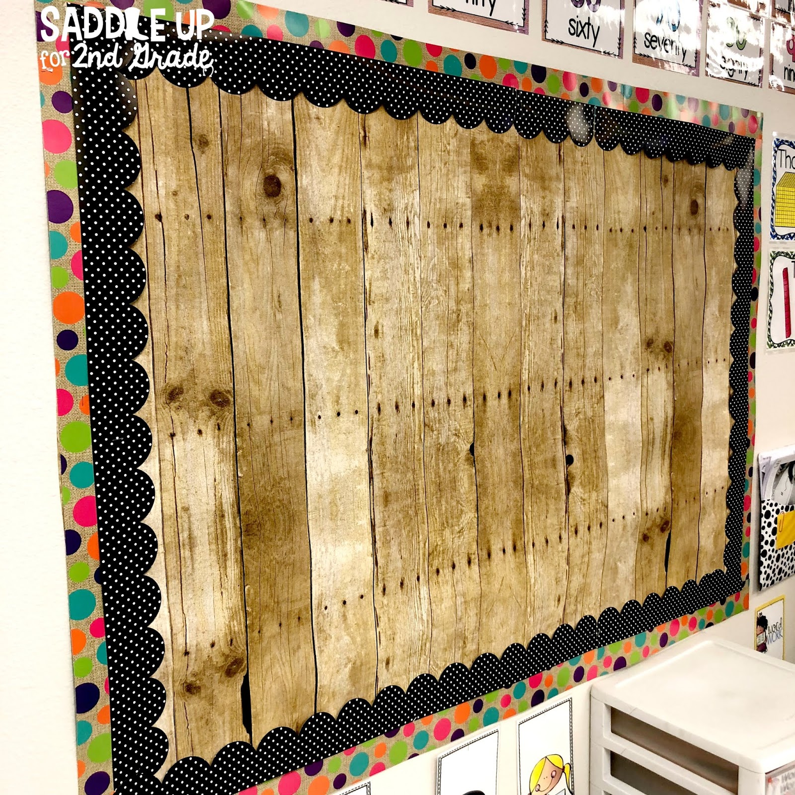 Classroom Tour: Burlap and Brights - Saddle Up for 2nd Grade