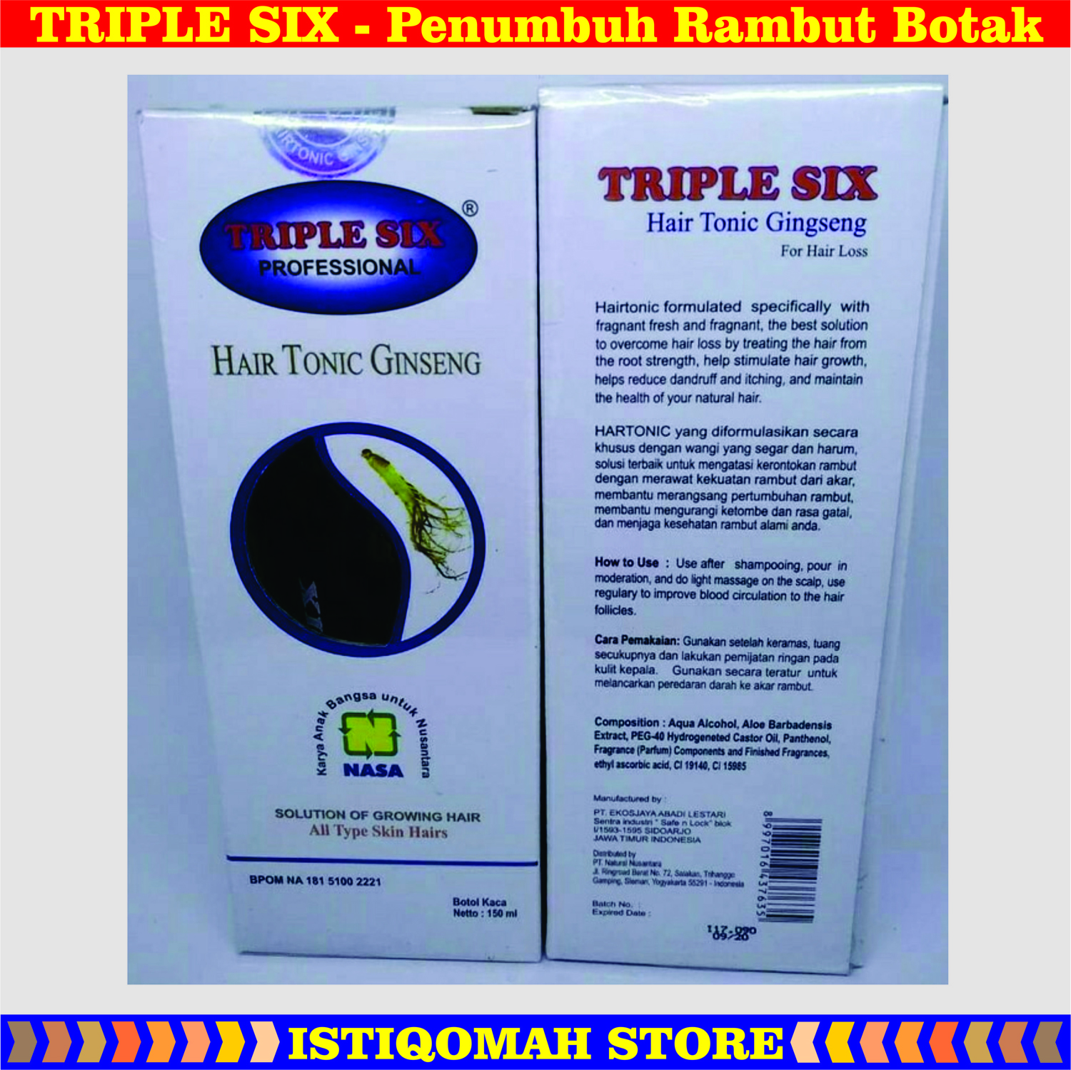 Triple Six Hair Tonic - Solusi Rambut Rontok & Penyubur Rambut ...