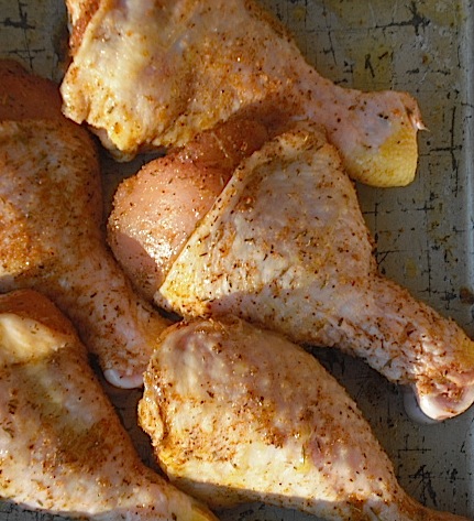 Kitchen Bounty: Chicken Legs with Dry Spices and Lard