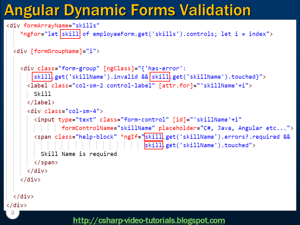 Sql server, .net and c# video tutorial: Angular dynamic forms ...
