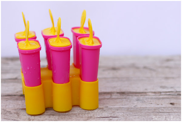 Polos de helado de melón y zumo de mandarina. | Cocina