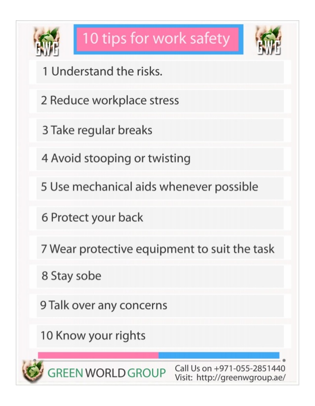 10 Tips For Workplace Safety Gwg
