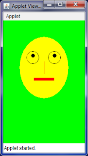 Programming with C\C++ and java: Human face or Smiley program in java ...