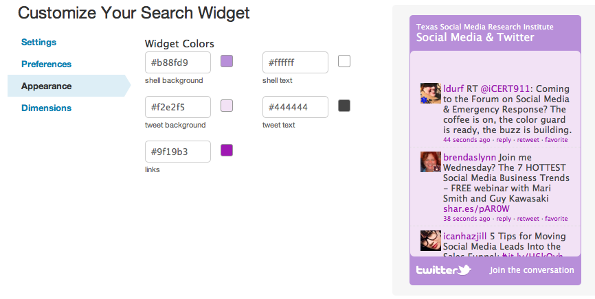 The Texas Social Media Research Institute (@TSMRI): Twitter Widgets (Pt ...