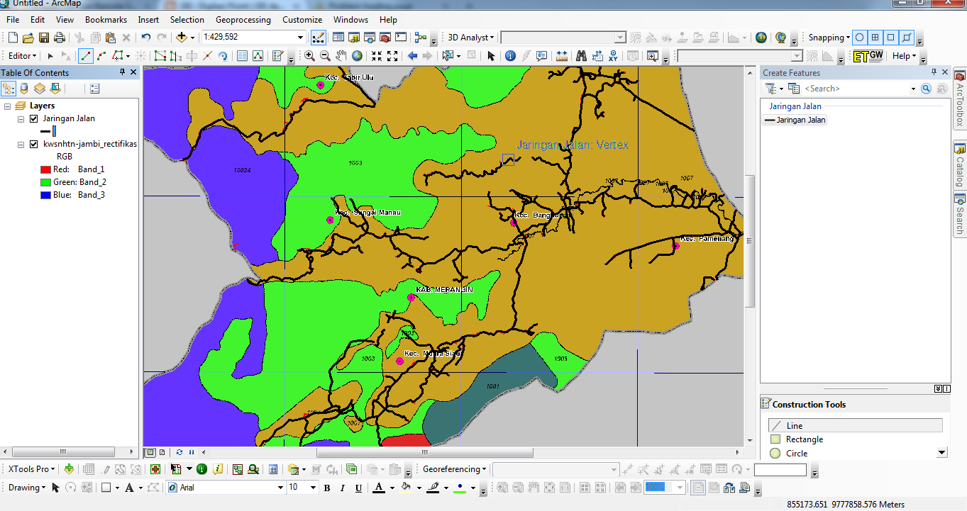 GIS : Digitasi Polyline | GIS dan Remote Sensing