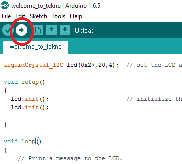 Arduino mini Pro I2C 16x2 LCD : Uploading the code