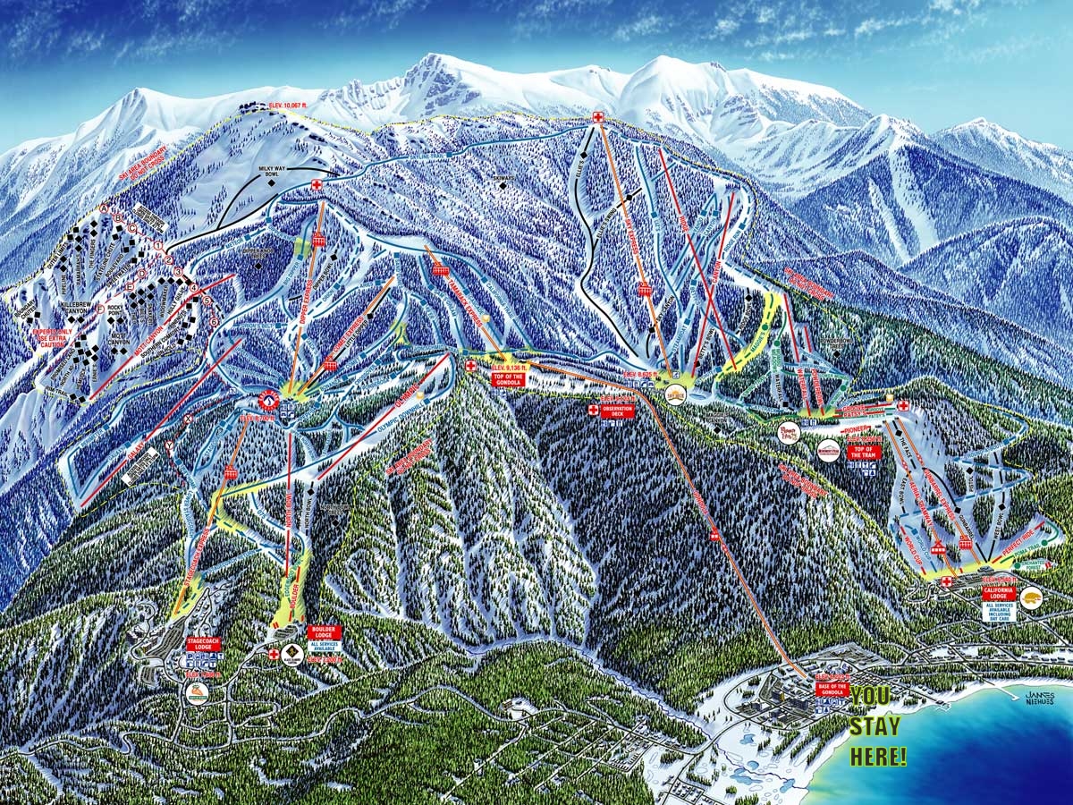 Secretos del Viajar: HEAVENLY VALLEY (USA), el placer de skiar hasta ...