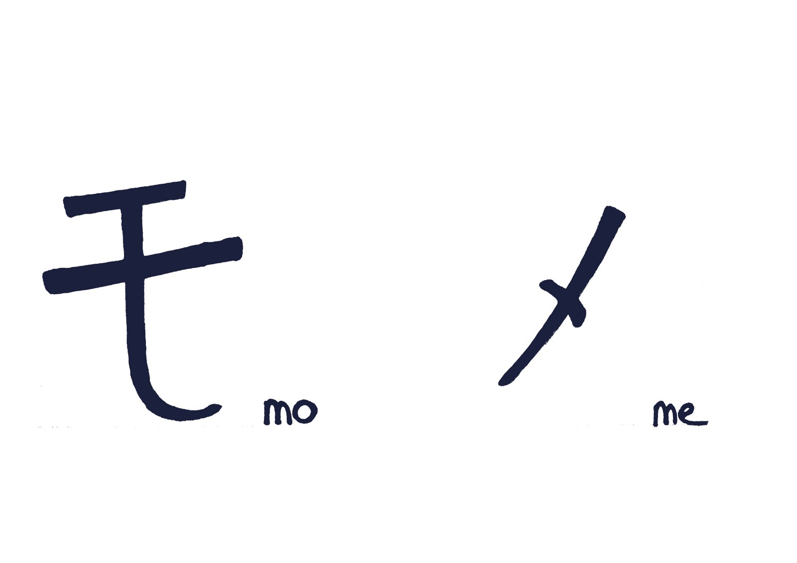 My Sketchblog: Learning Japanese-Katakana-MO and ME