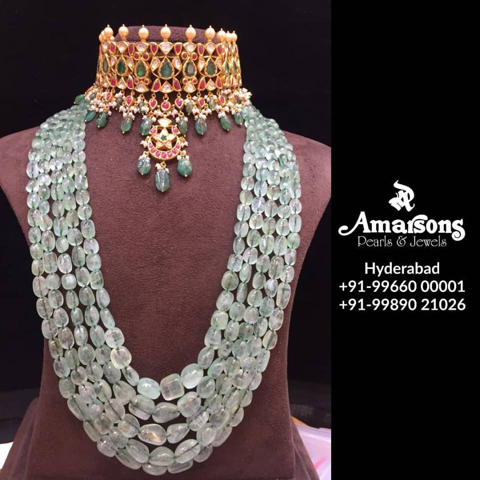Multiple Layers Beads Harams by Amarsons Jewellers - Jewellery Designs