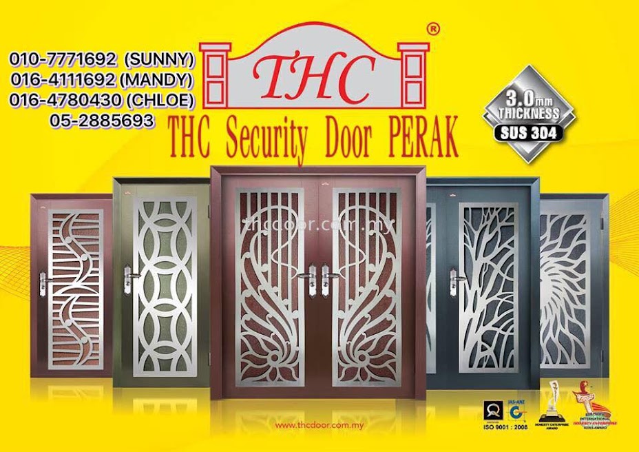 THC Security Door PERAK: AP1 HOLLOW SINGLE LAYER 304 STAINLESS STEEL ...