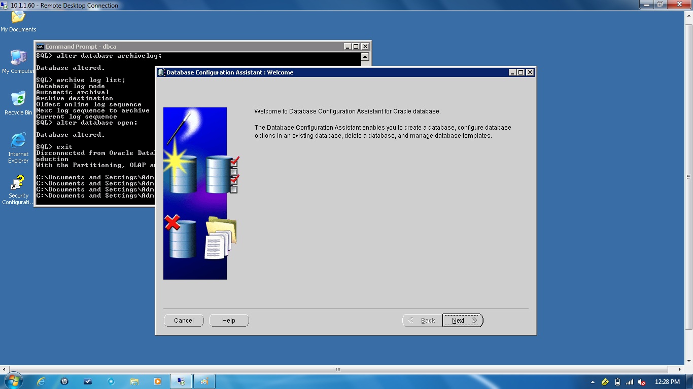 Remote Infrastructure Management: ORACLE RMAN CONFIGURATION