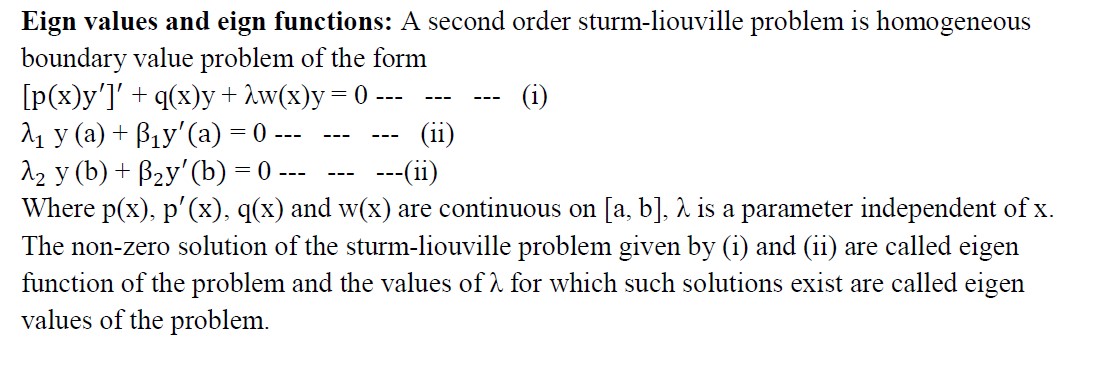 Define eigen values and eigen functions. - M.M.R cse