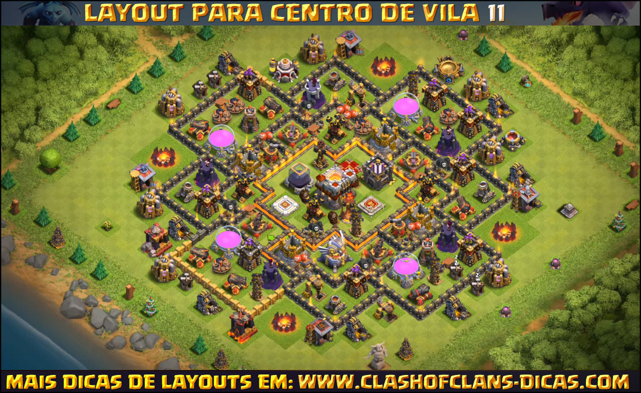 Layouts para CV11 - Clash of Clans Dicas