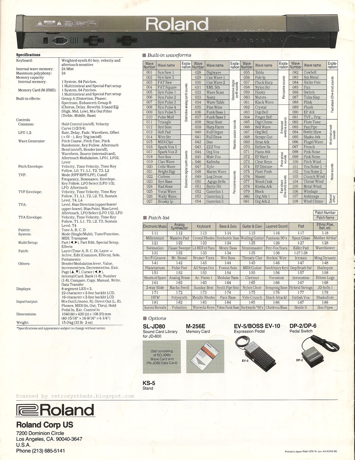 Retro Synth Ads: Roland JD-800 "What does 'programmable' really mean ...