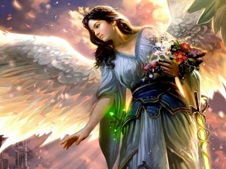 Iubire pentru ingeri: Ingerii si florile