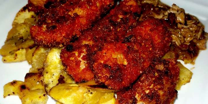 Pollo apanado con Cheese Tris | Desde la Cocina de July