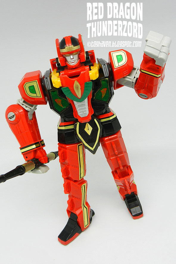 toyhaven: Bandai Mighty Morphin Power Rangers Red Dragon Thunderzord in ...