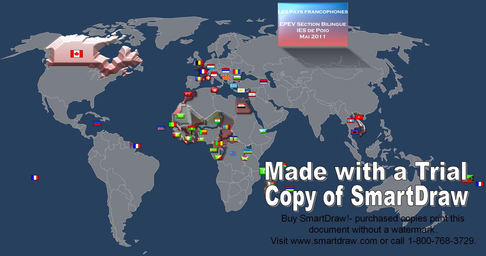 LA FRANCOPHONIE: MAPA PRINCIPAL DE LA FRANCOFONÍA