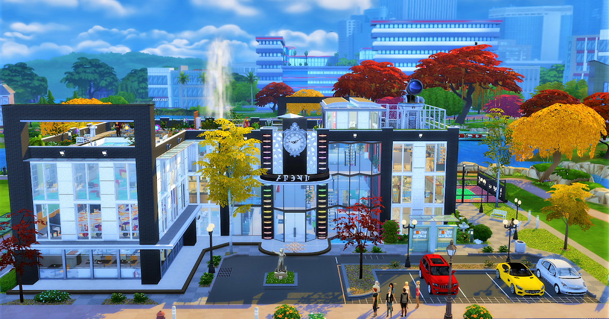 sim house design workshop: Sims 4 Rainbow High School ----- 七彩中学