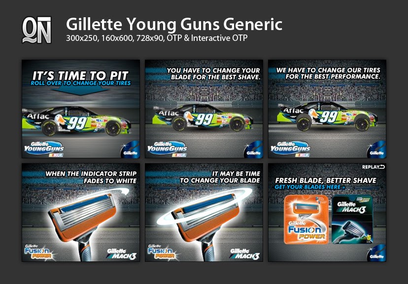 Toronto Web Designer & Developer: Gillette Young Guns Generic - Banner Ads