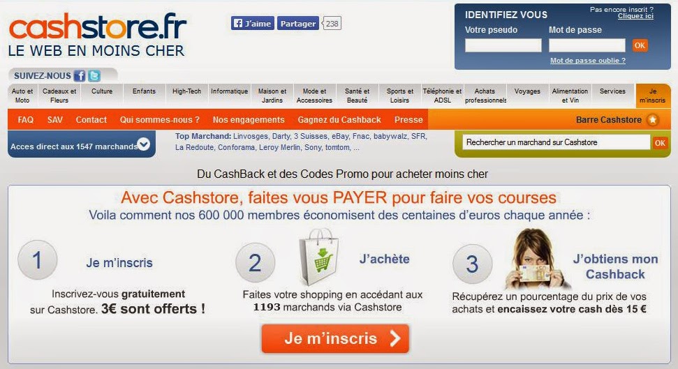 Conseils et Astuces du Web: Gagner de l'Argent avec le Cashback Cashstore