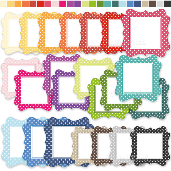 The Colorful White: Colorful Frames Clip Art