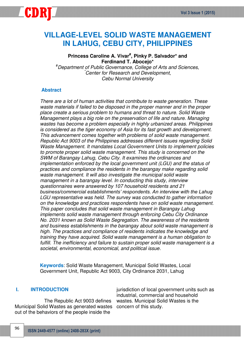 republic act 9003 - philippin news collections