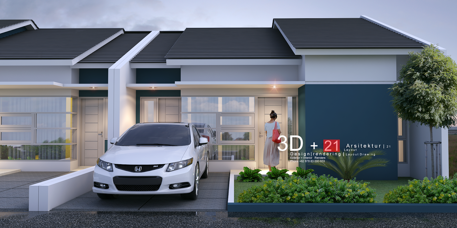 Jasa Desain & 3D Render Exterior Rumah dll