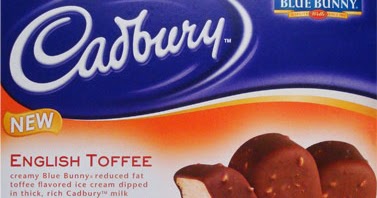 On Second Scoop: Ice Cream Reviews: Blue Bunny Cadbury English Toffee ...