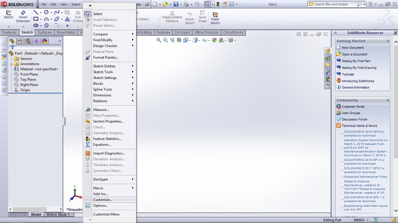 solidworks Shortcut Setting